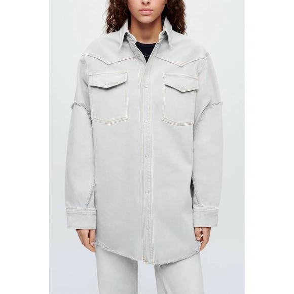 Re/Done | Jackets & Coats | New Redone Oversized Shirt Jacket In ...
